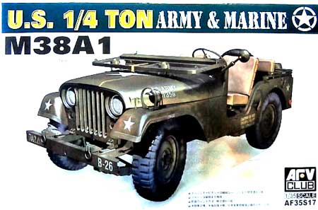 Scale model kits of jeep vehicles.
