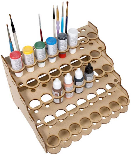 Hobby workbench organizers. For tools and paint and supplies.