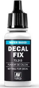 Scale model decal supplies - waterslide paper, ink,setting solutions.