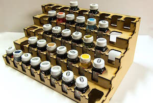 Hobby workbench organizers. For tools and paint and supplies.