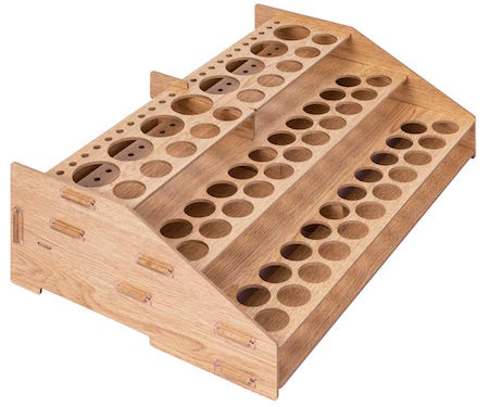 Hobby workbench organizers. For tools and paint and supplies.